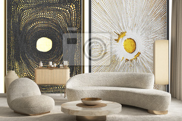 Fototapeta 3D wall art paintings with gold leaf na wymiar odizolowany bia y p yta DVD REDRO.pl
