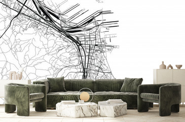 Fototapeta Urban vector city map of Gdynia, Poland na wymiar • Polska ...