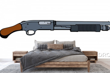 sawed off shotgun vector