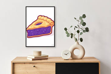 blueberry pie slice cartoon