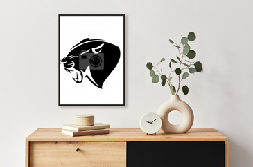 panther side face vector