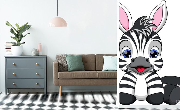Sticker Illustration eines lustigen Zebras nach Maß - myredro.de