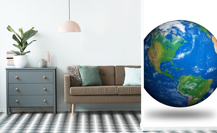 Sticker Planet Erde realistische bunte Grafik nach Maß - myredro.de