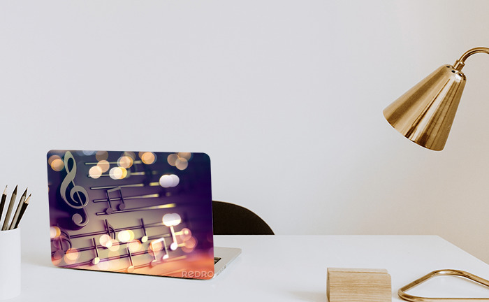 Sticker Noten 3D auf den fünf Notenlinien nach Maß - myredro.de