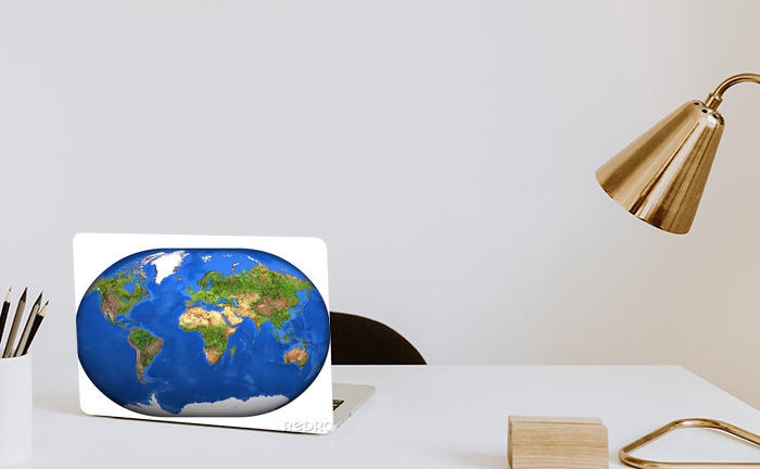 Sticker Weltkarte 3D Globus nach Maß - myredro.de