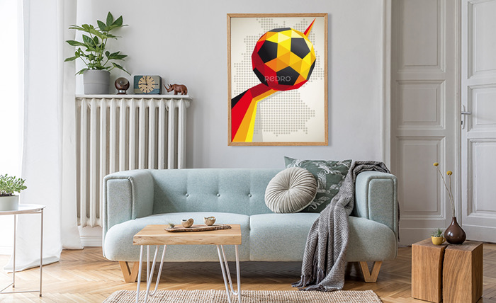 Poster Fußballmannschaft von Deutschland Symbol nach Maß - myredro.de