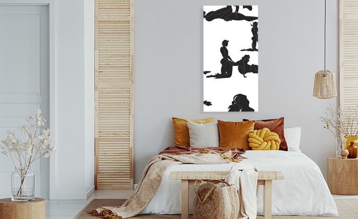 Tableau Kama Sutra, seamless pattern, design, poster, fabric. Kamasutra ...