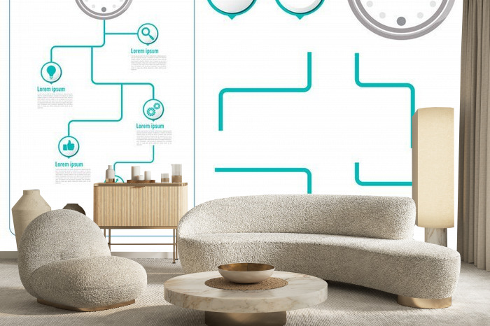 Fototapeta infographic clock timeline template png. and power point ...