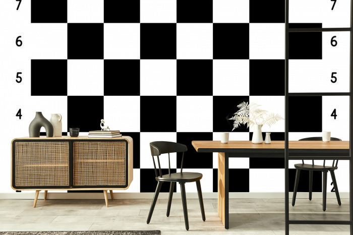 Fototapeta Black and white chessboard. na wymiar • szachy, szachownica ...