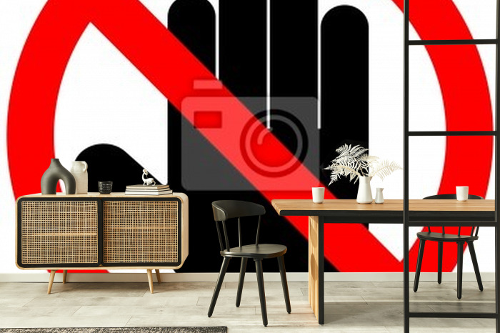 Fototapeta Cartello ALT FERMA STOP 03 vettoriale na wymiar • czerwony ...