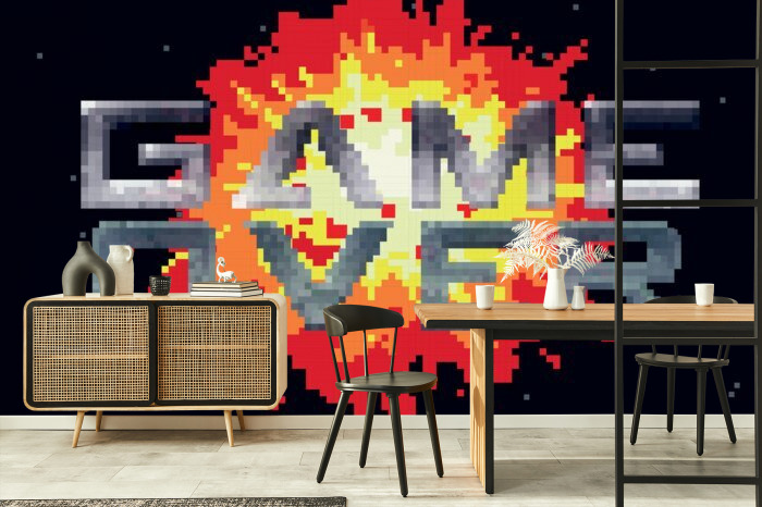 Fototapeta game over. Pixel art 8-bit game design. Pixel art for game ...