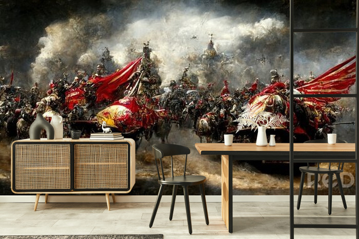 Fototapeta Winged Hussar Charge - Digital Art, 3D Render, Concept Art ...