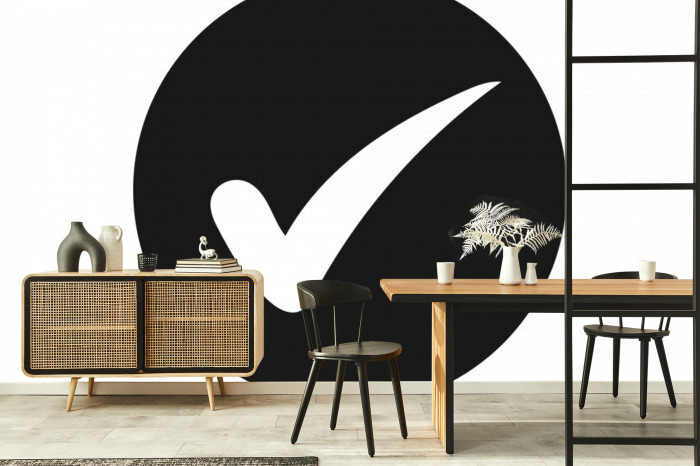 Naklejka Check Mark Icon, Right Click Icon Vector Illustration – Vector ...