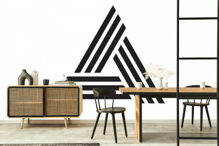 Naklejka Triangle logo - abstract prism geometric shape graphic ...