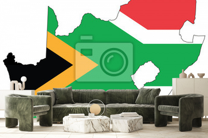 Fototapeta Kraj konspektu z flagą RPA na wymiar • flaga, tekstura, tło ...