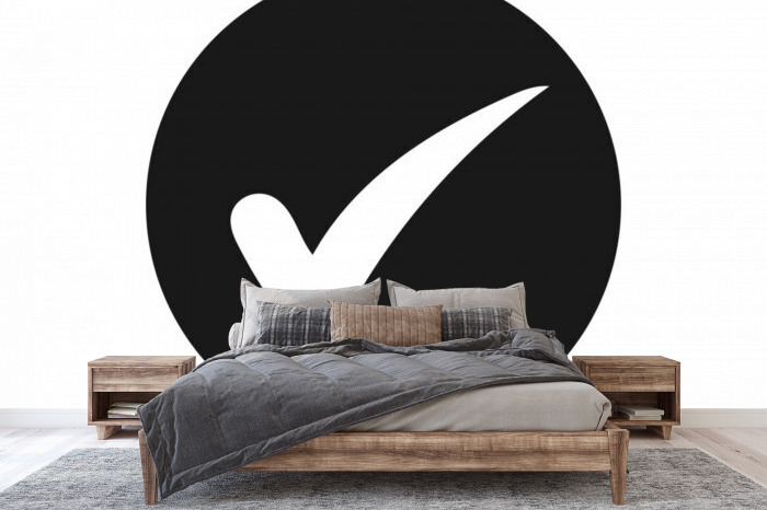 Naklejka Check Mark Icon, Right Click Icon Vector Illustration – Vector ...