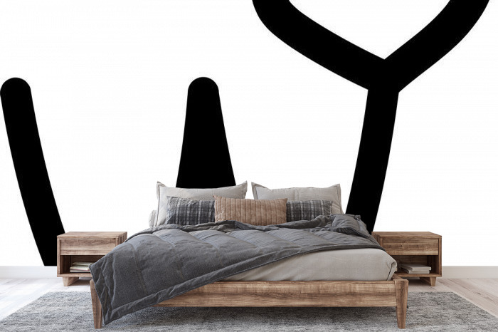 Naklejka Litery alfabetu Doodle rysunek wektor ręcznie rysowane szkic ...