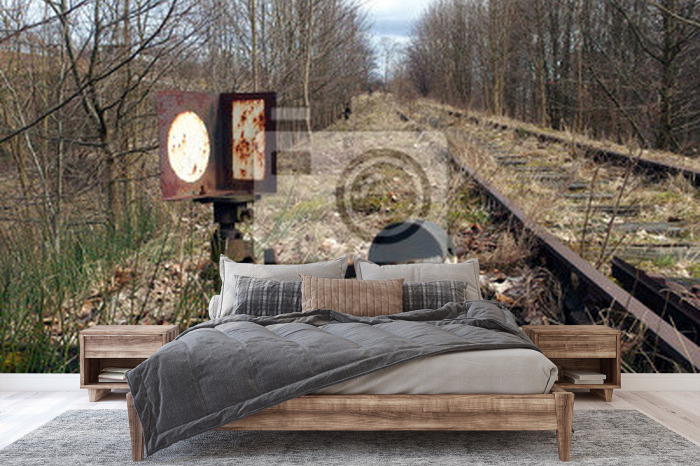 Naklejka Nieczynna linia kolejowa Sierakowice - Kartuzy na wymiar ...