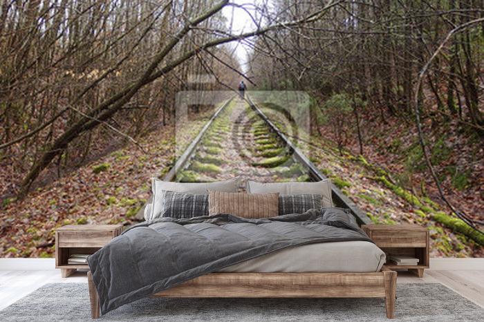 Naklejka Nieczynna linia kolejowa Sierakowice - Kartuzy na wymiar ...