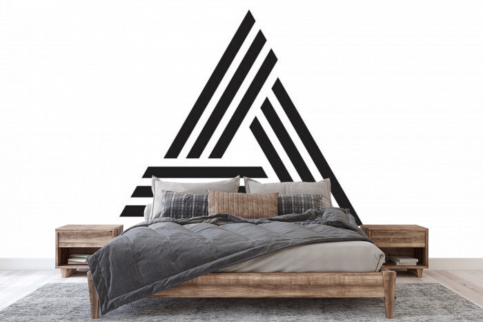 Naklejka Triangle logo - abstract prism geometric shape graphic ...