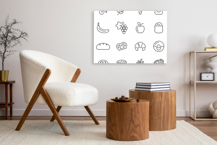 Obraz Carbohydrate Food or Carbs Food Icons Thin Line Vector ...