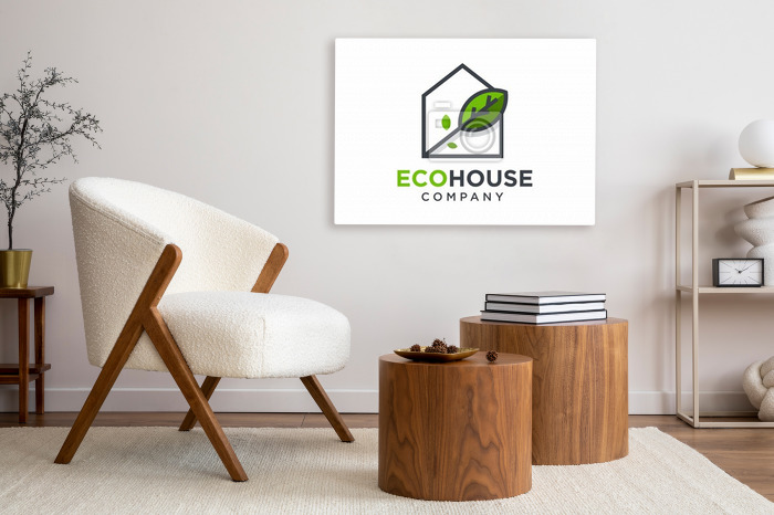 Obraz eco house logo design na wymiar • dom, eco, Logo • REDRO.pl