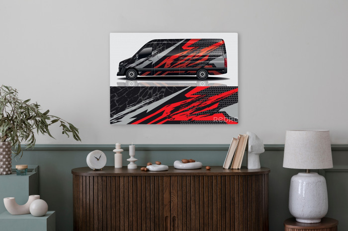 Obraz Car wrap graphic racing abstract background for wrap and vinyl na ...