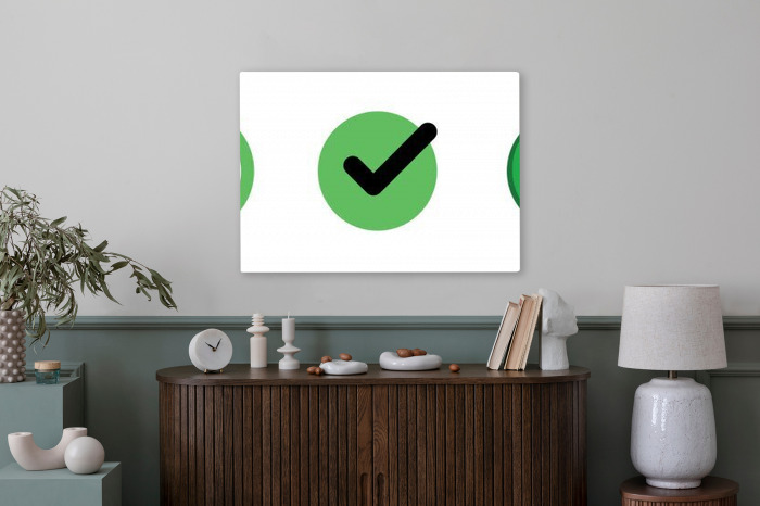 Obraz Check mark icons. Green checklist tick symbol. Approved and ...