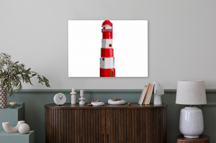 Obraz Pixel lighthouse. Pixel art 8 bit. Vector image in pixel art na ...