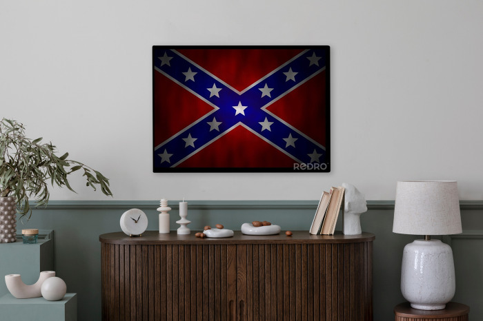 Obraz Samochody flaga konfederacji na wymiar • flaga, czerwony, gwiazda ...