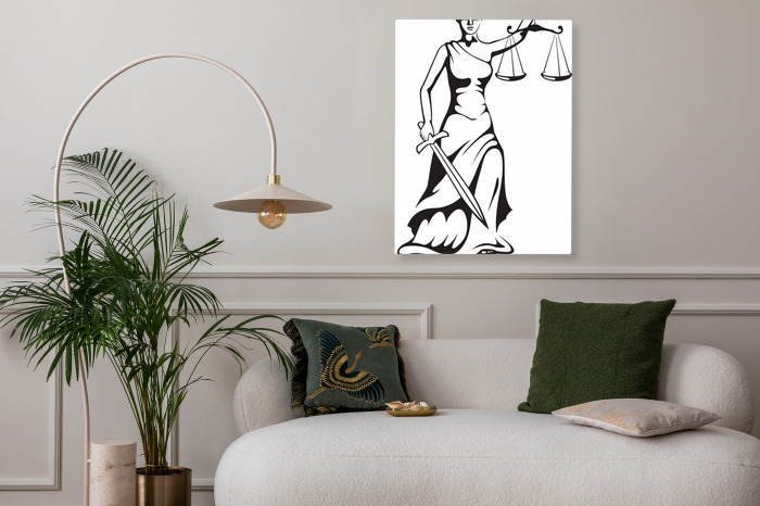 Obraz Temida - bogini sprawiedliwości na wymiar • wysoki, stary, wektor ...