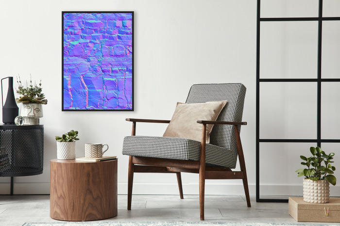 Plakat Rock Cliff normal map texture, bump map texture na wymiar ...