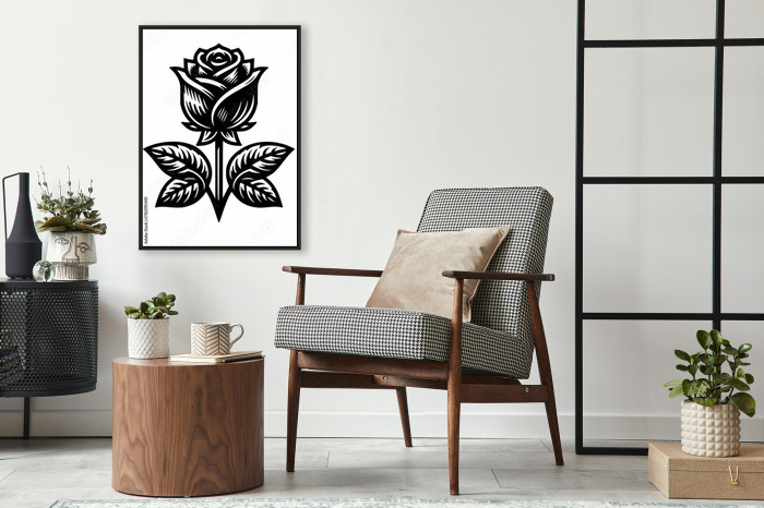 Plakat ROSE SVG FILE, Roses Svg, Rose Clipart, Flower Svg, Roses Template na wymiar • róża ...