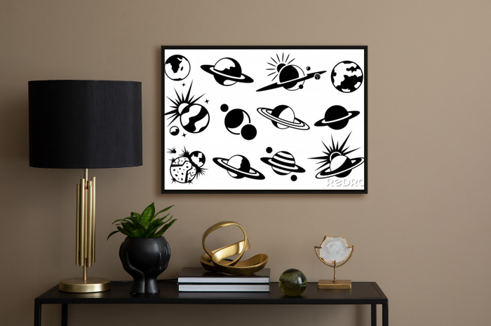 Plakat Planets SVG, Star SVG, Earth SVG, Galaxy SVG, Planet SVG, Moon ...