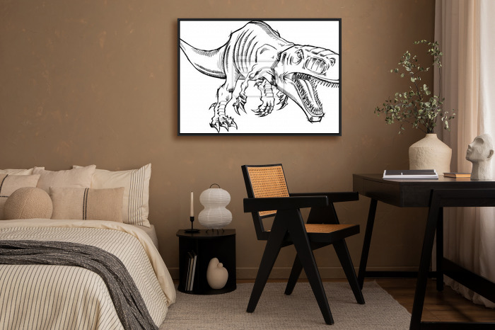 Plakat Szkic Tyrannosaurus Rex Dinosaur T-Rex na wymiar • sztuka ...