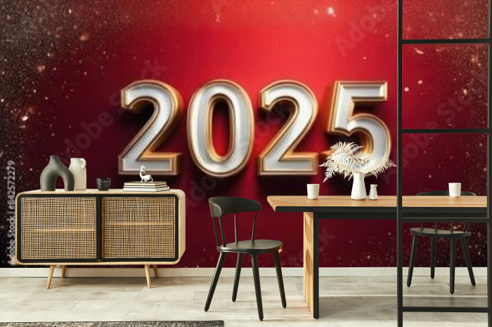Naklejka numbers 2025. concept of the new year 2025. postcards for 2025 ...