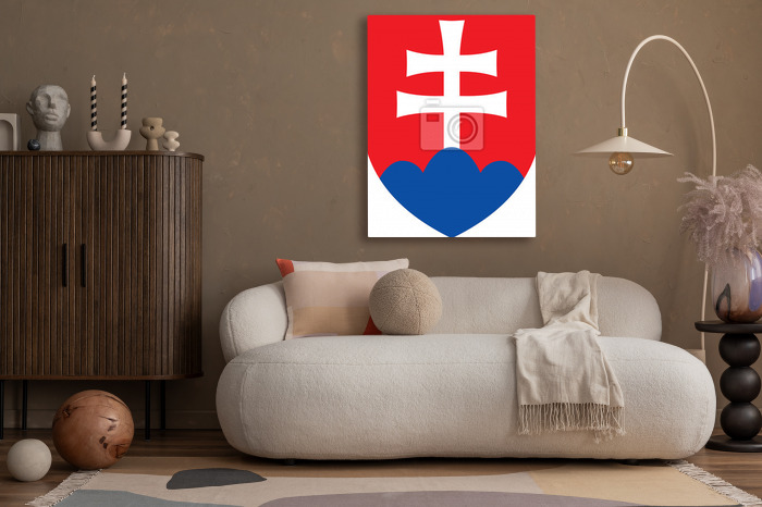 Obraz Herb Słowacji na wymiar • flaga, tarcza, symbol • REDRO.pl